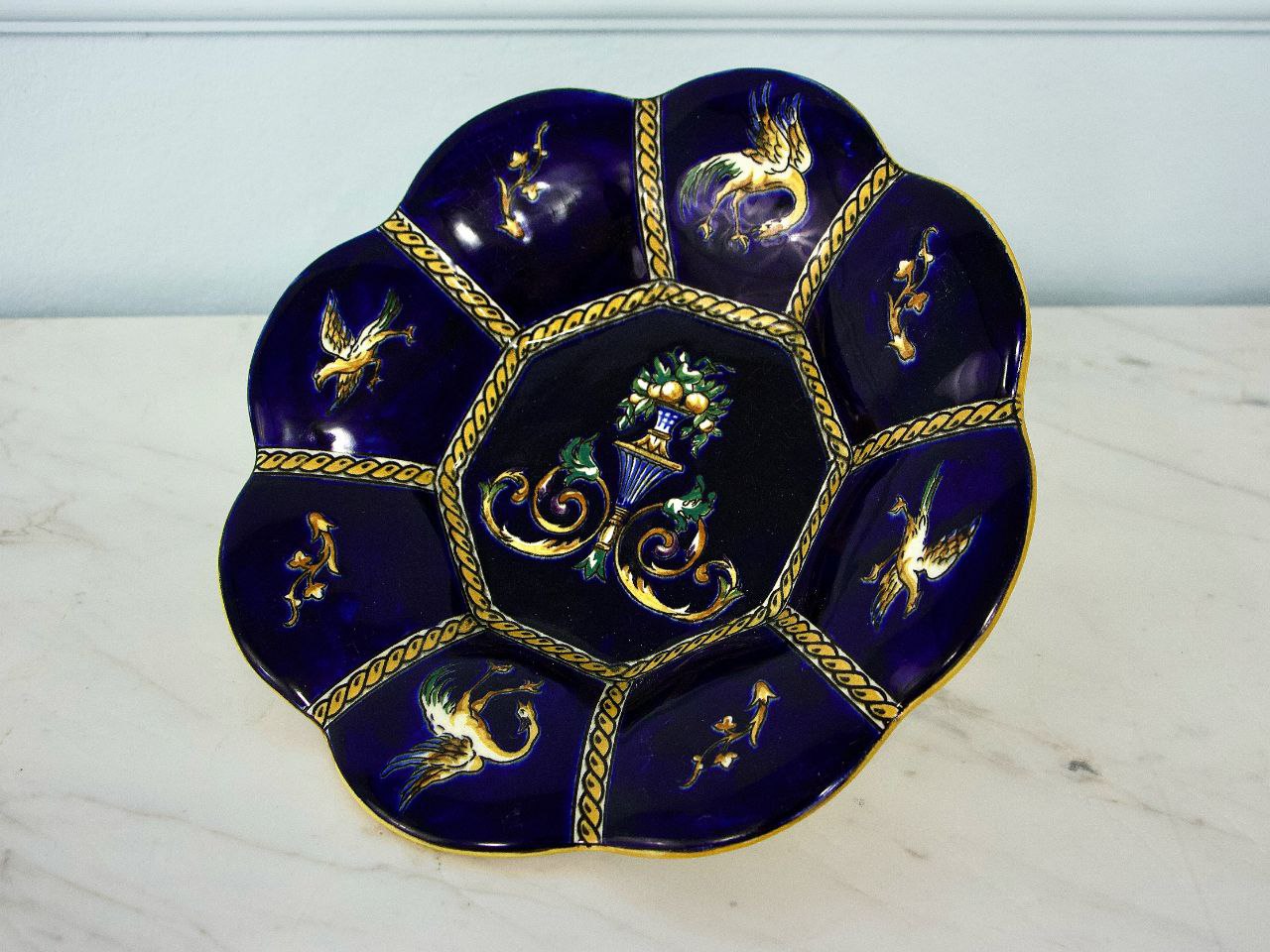 Вінтажна тарілка Gien „renaissance Ancienne“ Antik Salon